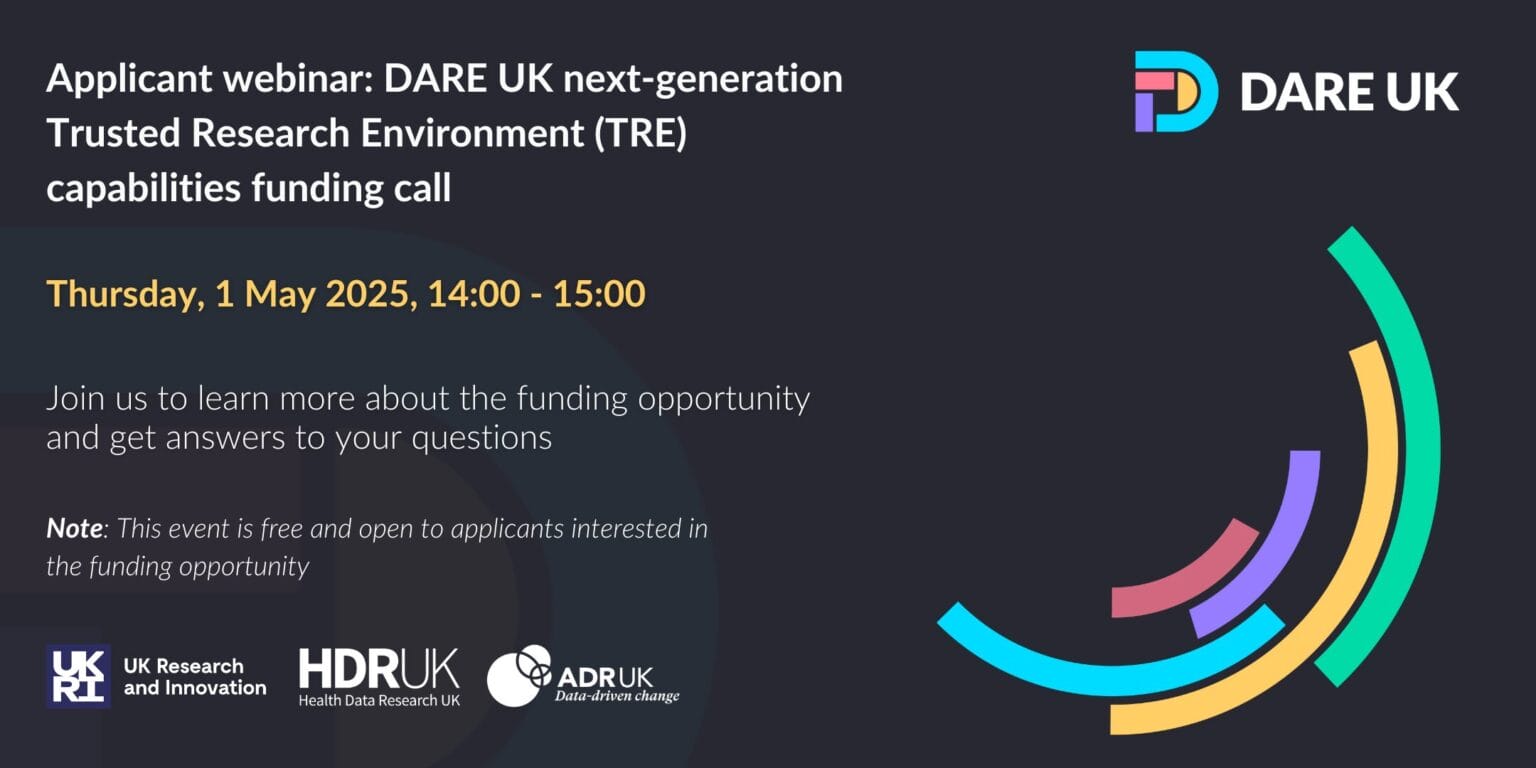 Recap: DARE UK next-generation Trusted Research Environment (TRE) capabilities funding call ...